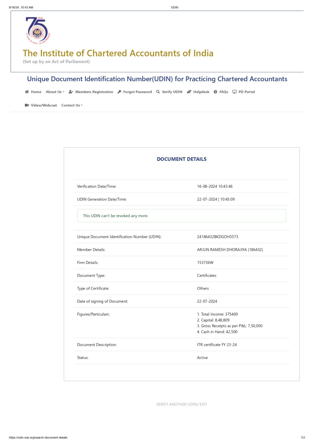 Get CA Certified Computation of income & ITR for Loan, VISA, Insurance