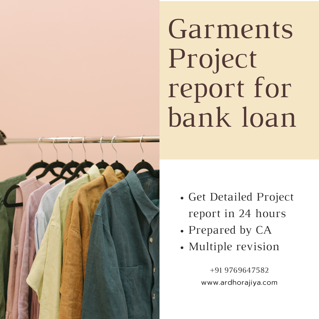 Get Garments Project report for bank loan in 1 hour